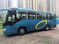 China Luxury Used Coach K6906  Blue A/C Diesel Engine Leaf 39 Seats Spring Suspension Long Distance for sale