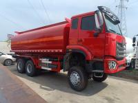 China Howo Oil Truck 20 Cubic 10 Tires Howo TX Model Fuel Tanker 6*4 Flat Roof 350hp for sale