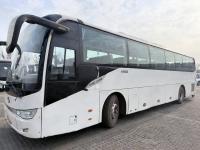 China Used Coach Buses King-long XMQ6120 Yuchai Euro 5  Leaf Spring 66 Seats  Lux Transport With Air Condition For Shuttle or Long Distance for sale