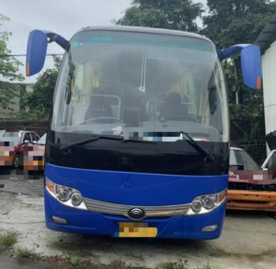 China 15000KG Dark Blue Used Yutong Buses 45 Seat 2014 Year Diesel LHD With A/C for sale