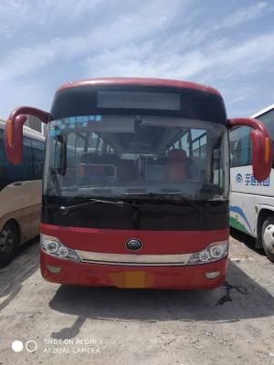 China Red Diesel LHD Used Yutong Buses 68 Seats With Manual Transmission for sale