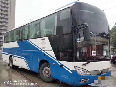 China Diesel LHD Yutong Used Coaster Bus 55 Seats Bus Blue White 2014 Year ZK6118 for sale