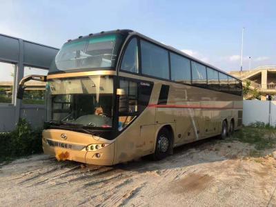 China Strong Engine Large Used Commercial Bus 71 Seats Diesel Back Double Axles With AC Two Floor for sale
