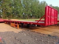 China 12.5m 3 Axles 40FT Second Hand Semi Trailers Low Flatbed Semi Trailer ISO Certification for sale