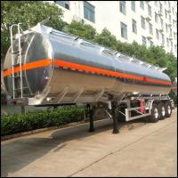 China Tri Axles Aluminium Trailer Tanker Oil Fuel Diesel Transport Tank 12 Wheels for sale