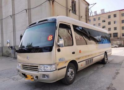 China 2016 Year Used Coaster Bus Cummins Engine 27 Seats With Air Brake And Sinking Trunk for sale