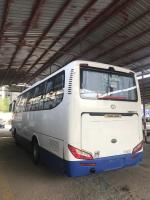 China Kinglong Brand Used Tour Bus Sencond Hand Bus XMQ6898 39seats With AC Rear Engine Blue And White Color Good Condition for sale