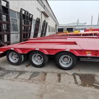 China Brand New 3 Axles Low Bed Semi-Trailer Truck 50Ton Payload for sale