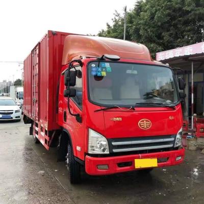 China Used FAW Van Cargo Truck 140HP 5.2M Big Capacity 4x2 Second Hand 2018 Year for sale
