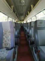 China Used Youngman Bus NEOPLAN Chassis 48seats Airbag Double Doors Left Steering Rear Engine Used Passenger Bus for sale