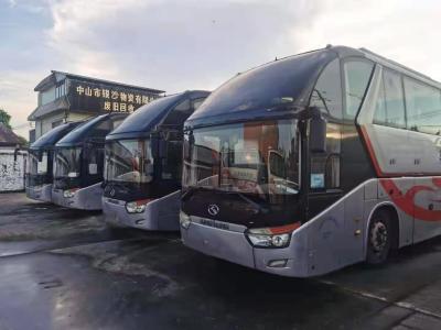 China Used Kinglong Bus 55 Seats Double Windshield Used Tour Bus Low Kilometer Airbag Chassis for sale