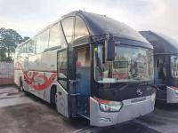 China Used Kinglong Bus 55 Seats Double Windshield Used Tour Bus Low Kilometer Airbag Chassis for sale