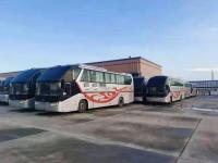 China Used Kinglong Bus 55 Seats Double Windshield Used Tour Bus Low Kilometer Airbag Chassis for sale
