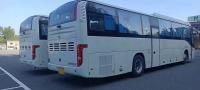 China Higer Bus In Tanzania KLQ6129 Yutong Long Used Coach Buses 65 Seats RHD Front Engine 2+3 Layout Toyota Coaster Bus for sale