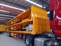 China Heavy Duty Flatbed 13m  Low-Bed Semi-Trailer For Factory Container Use for sale