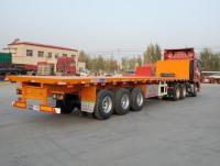 China Heavy Duty Flatbed 13m  Low-Bed Semi-Trailer For Factory Container Use for sale
