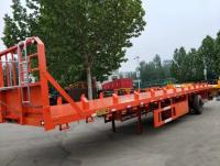 China Heavy Duty Flatbed 13m  Low-Bed Semi-Trailer For Factory Container Use for sale