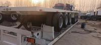 China 3 Axles 45tons Used Truck Trailer Flatbed Trailer For  13M Container Carrier for sale