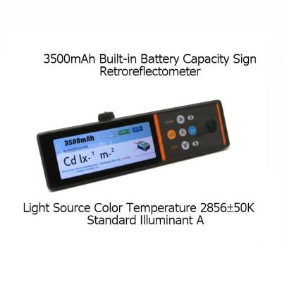 China 3500mAh Sign Retroreflectometer 0.2° Observation Angle Retroreflective Coefficient Cd lx-1 m-2 for sale