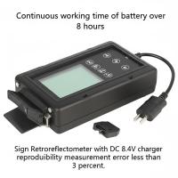 China Sign Retroreflectometer 8.4V DC Charger 3500mAh Battery Continuous Working Time Over 8 Hours for sale