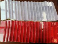China 15cm x 5cm Class 1 Red & White Car Reflective Stickers - High Visibility Safety Tape for sale