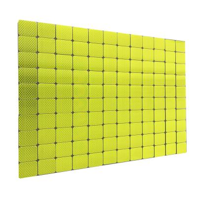 China Yellow Reflective Safety Tape Stickers - High Visibility Decals with Custom Logo Options for Bicycle Safety for sale