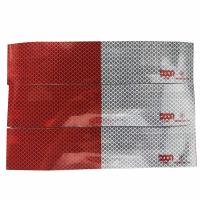 China Red White Retro Reflective PVC Adhesive Tape for Trucks - 5cm 6cm 10cm Width Options with Honeycomb Diamond Patterns for sale