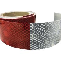 China White Red Carriage Automotive Reflective Tape 0.05×50m High Brightness Safety Marking for sale