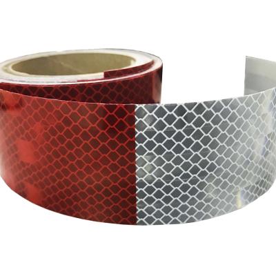 China White Red Carriage Automotive Reflective Tape 0.05×50m High Brightness Safety Marking for sale
