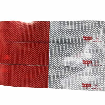 China White and Red Car Reflective Stickers 0.05x50m High Brightness UNS 983BN Safety Markings for sale