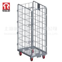 China Torin SWK1042-WOT Steel Multi-layer Movable Folding Cargo Storage Steel Roll Container	roll Cart for sale
