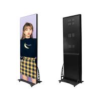 China Universal Wheel Acrylic Cover P3 Ultra Thin Digital Advertising Led Poster for sale