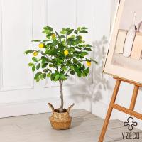 China Eco-Friendly Big Potted Faux Palm Tree Lemon Tree For Wedding Decoration With Low MOQ for sale