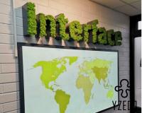 China Business Logo Green Moss Sign Letter Logo For Wall Decor Custom Color Accepts OEM ODM for sale