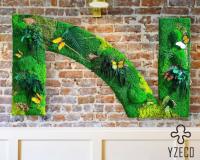 China Customized Office Sign Moss Art Wall for Company Support Customization Light Effect for sale