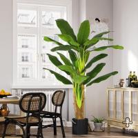 China Customized Logo Accepted Artificial Banana Trees Faked Faux Palm Tree Plants Bonsai for sale