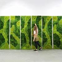 China OEM ODM Customized Colors 3D Stabilized Indoor Faux Plant Wall for Preserved Moss Art for sale
