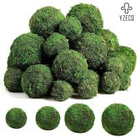 China Customized Logo Accepted Artificial Green Moss Ceiling Ball For Indoor Fish Tank Decor for sale