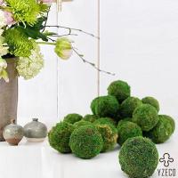 China Customized Logo Accepted Artificial Green Moss Ceiling Ball For Indoor Fish Tank Decor for sale