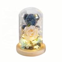 China Customized Designs Acceptable Glass Cover Eternal Flower Gift Box for Valentine's Day for sale