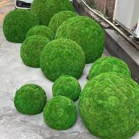 China Logo Customized Logo Accepted Green Immortal Preserved Stabilized Ball Moss Art Frame for sale