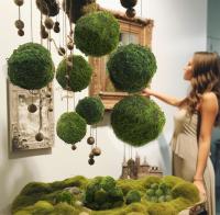 China Simulated Moss Plant Hanging Landscape Decoration for Wedding Life Time 3-5 Years for sale