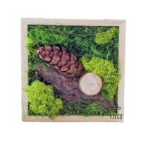 China Long Lasting Moss 2024 Square Moss Wall Art for Customized Logo Room Decoration for sale