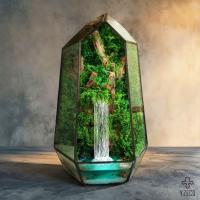 China Customized Logo Accepted Clear Irregular Moss Micro-Landscape for Desktop Decoration for sale