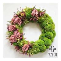China 100% Natural Foam Lichen Moss Wreath Long Lasting and Odorless 3-5 Years Life Time for sale