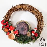 China Customized Colors Long Life Spliced Garland Moss Wreaths For Wedding Venue Decoration for sale
