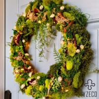 China European-Style Artificial Moss Garland With Mushroom For Door Decor OEM ODM Accepted for sale
