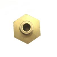 China Metal Processing Machinery Parts Tolerance /-0.05mm CNC Machining Copper Hexagon Nut for sale