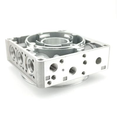 China OEM CNC Machined Metal Valve Manifold Block with Aluminum Alloy and ANSI Standard for sale