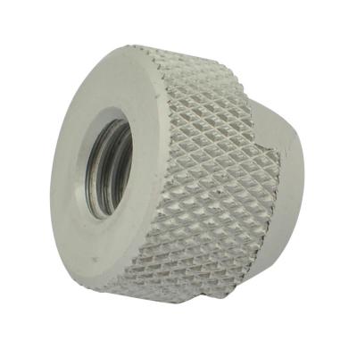 China Round Aluminum Internal Threaded Cap Nut with Grade 12.9 and CNC Machining Capability for sale